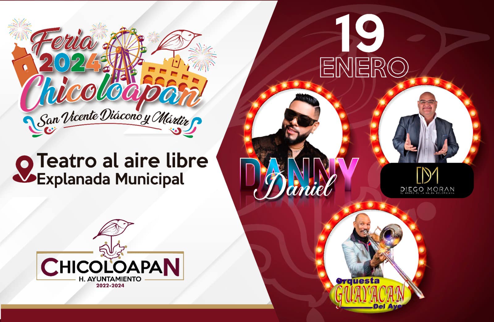 Fiesta Patronal de San Vicente 2024. Carteles, feria, actividades religiosas, culturales y ...