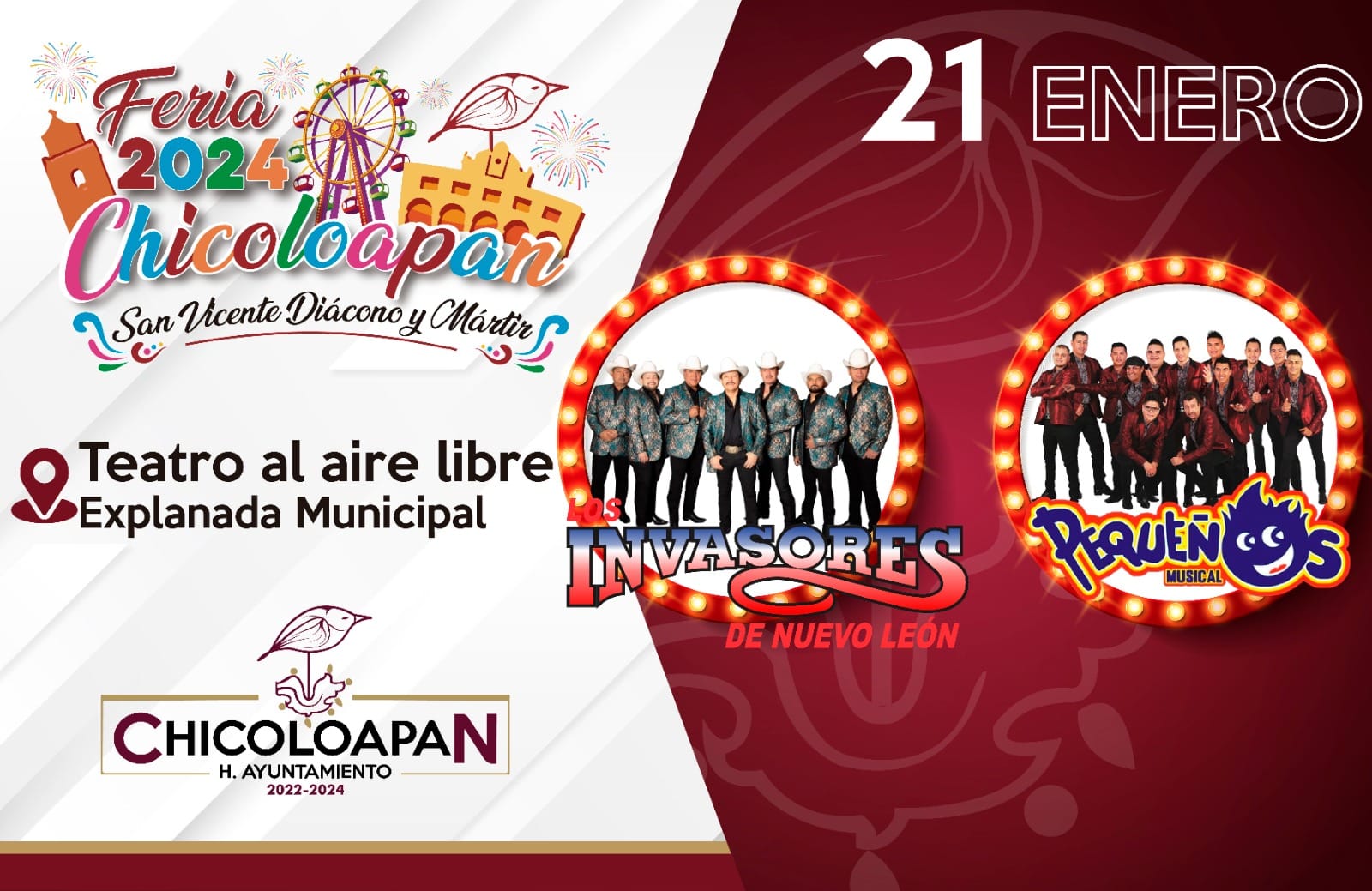 Fiesta Patronal de San Vicente 2024. Carteles, feria, actividades religiosas, culturales y ...